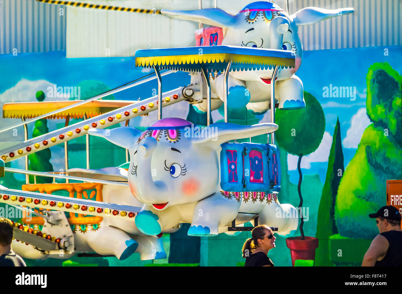 Baby elephant merry go round for small children Luna Park, St Kilda ...