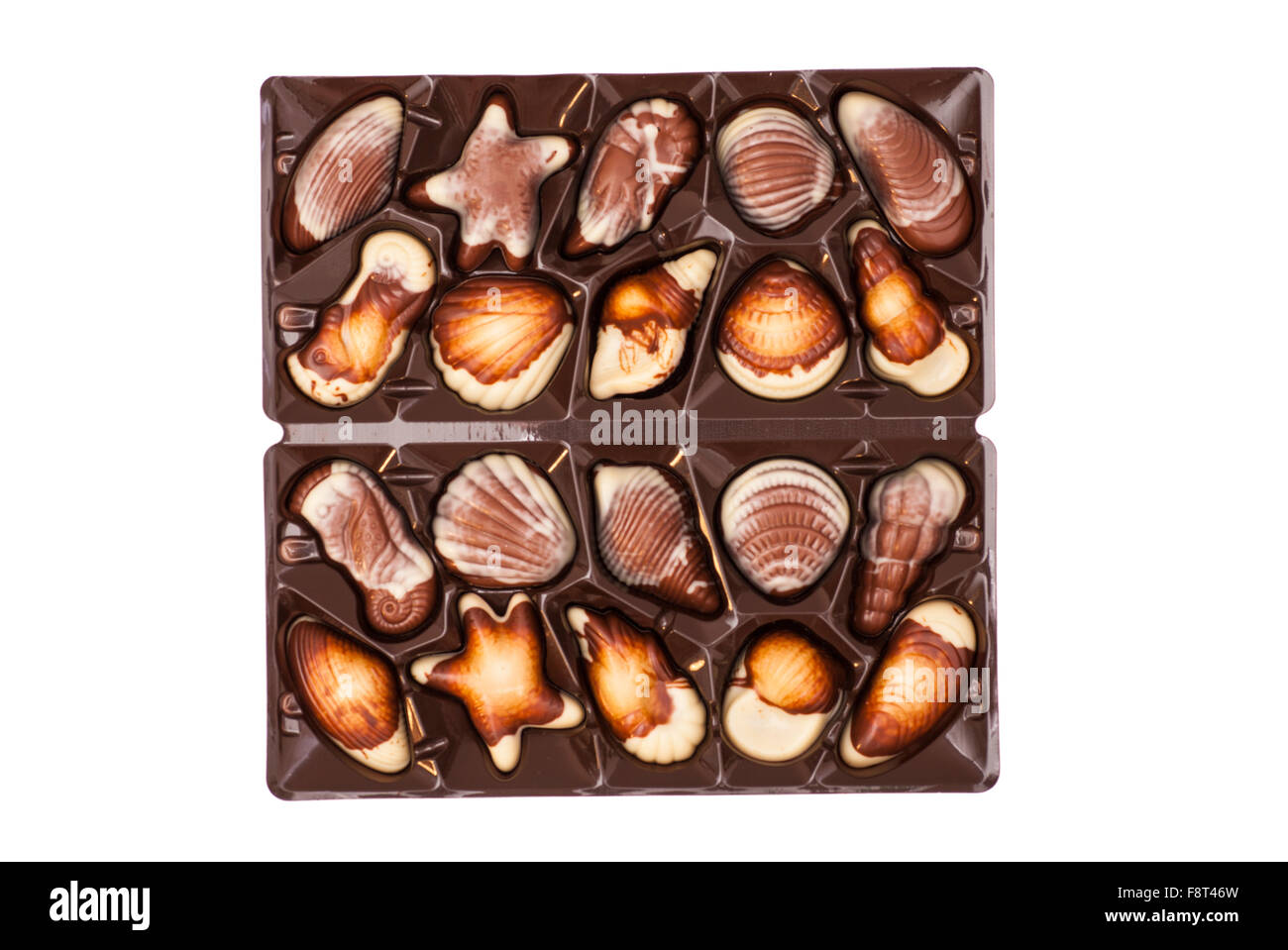 An assortment chocolates isolated on white Stock Photo - Alamy