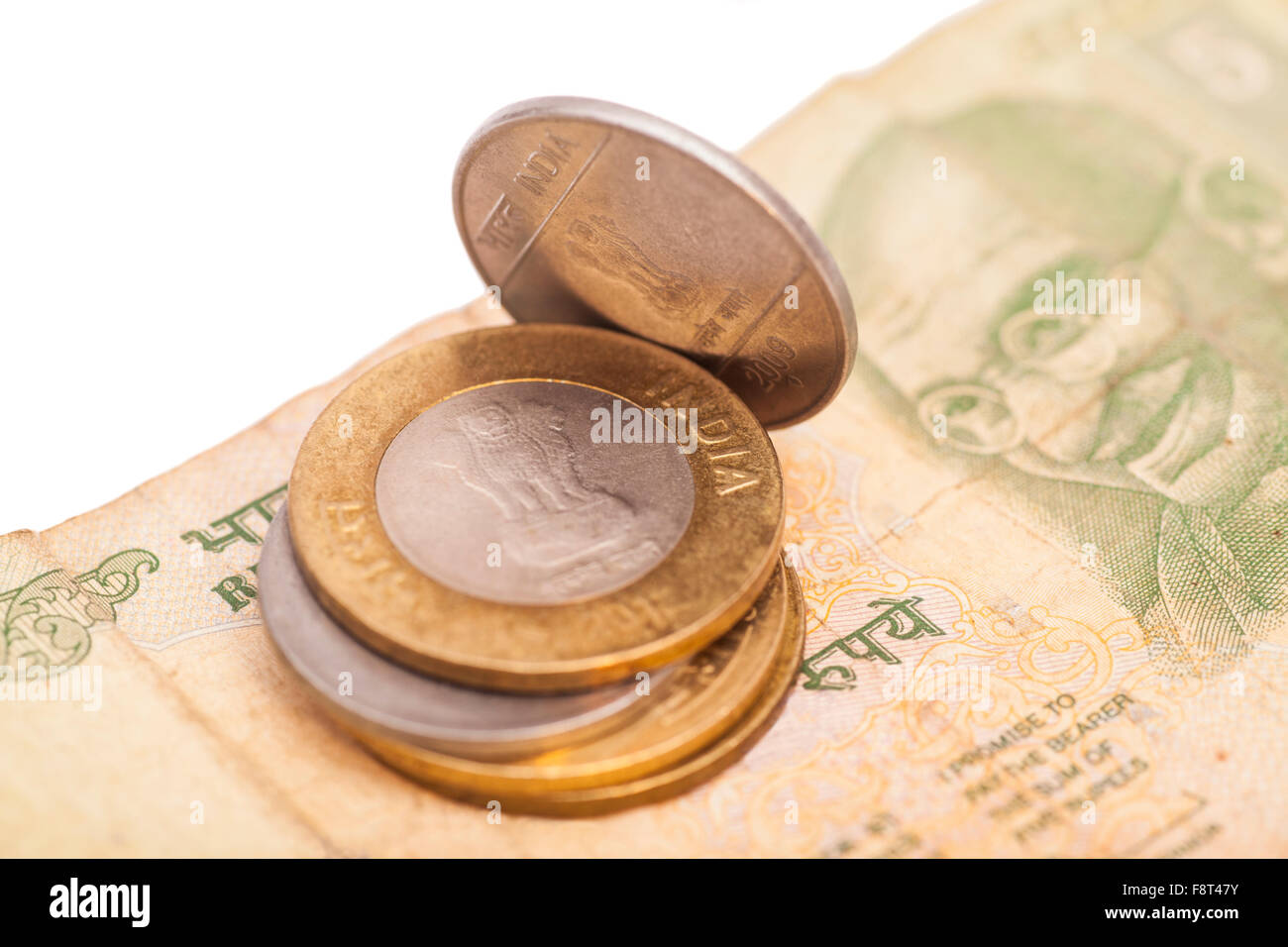 Indian Currency Rupee Notes and Coins Stock Photo - Alamy
