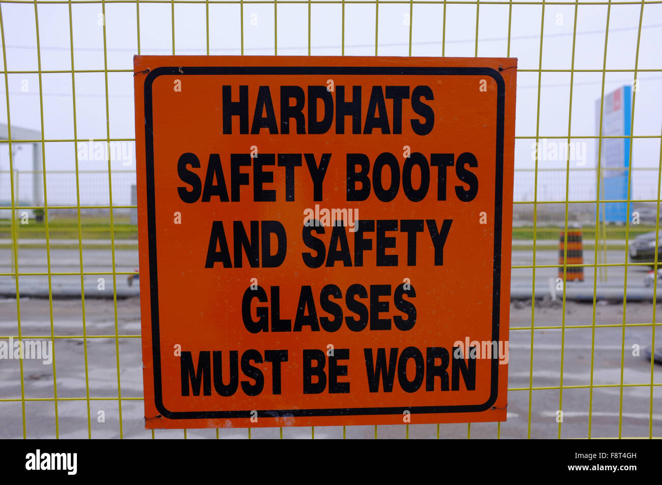 A Construction site sign in the East Bayfront area of Toronto Stock ...