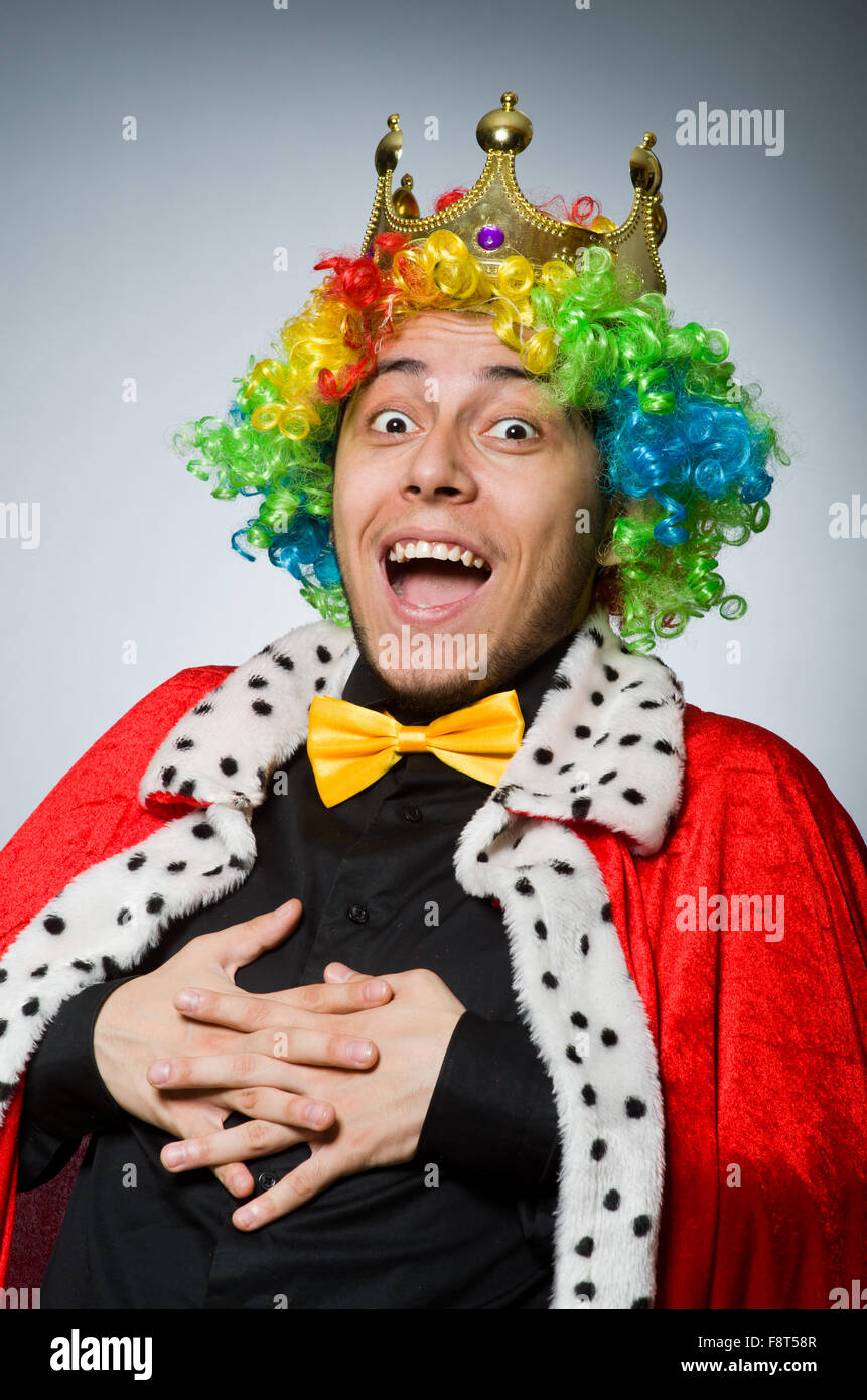 King businessman in funny concept Stock Photo - Alamy