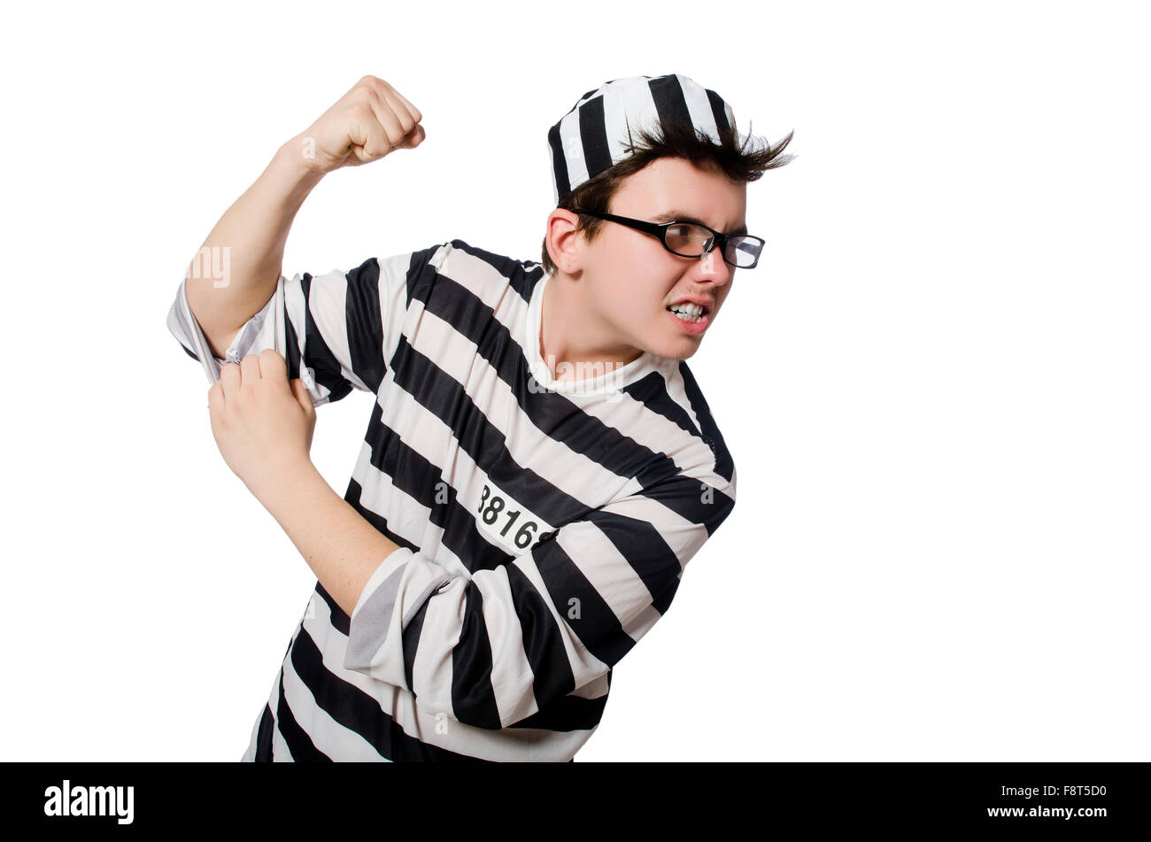 Funny prison inmate in concept Stock Photo - Alamy