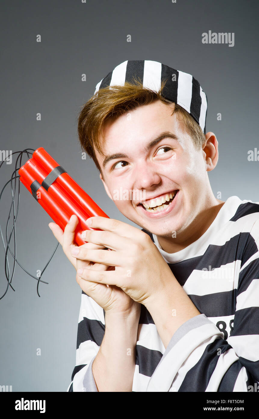 Funny prison inmate in concept Stock Photo - Alamy