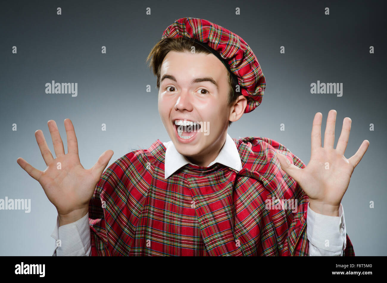 Funny scotsman in the studio shooting Stock Photo - Alamy