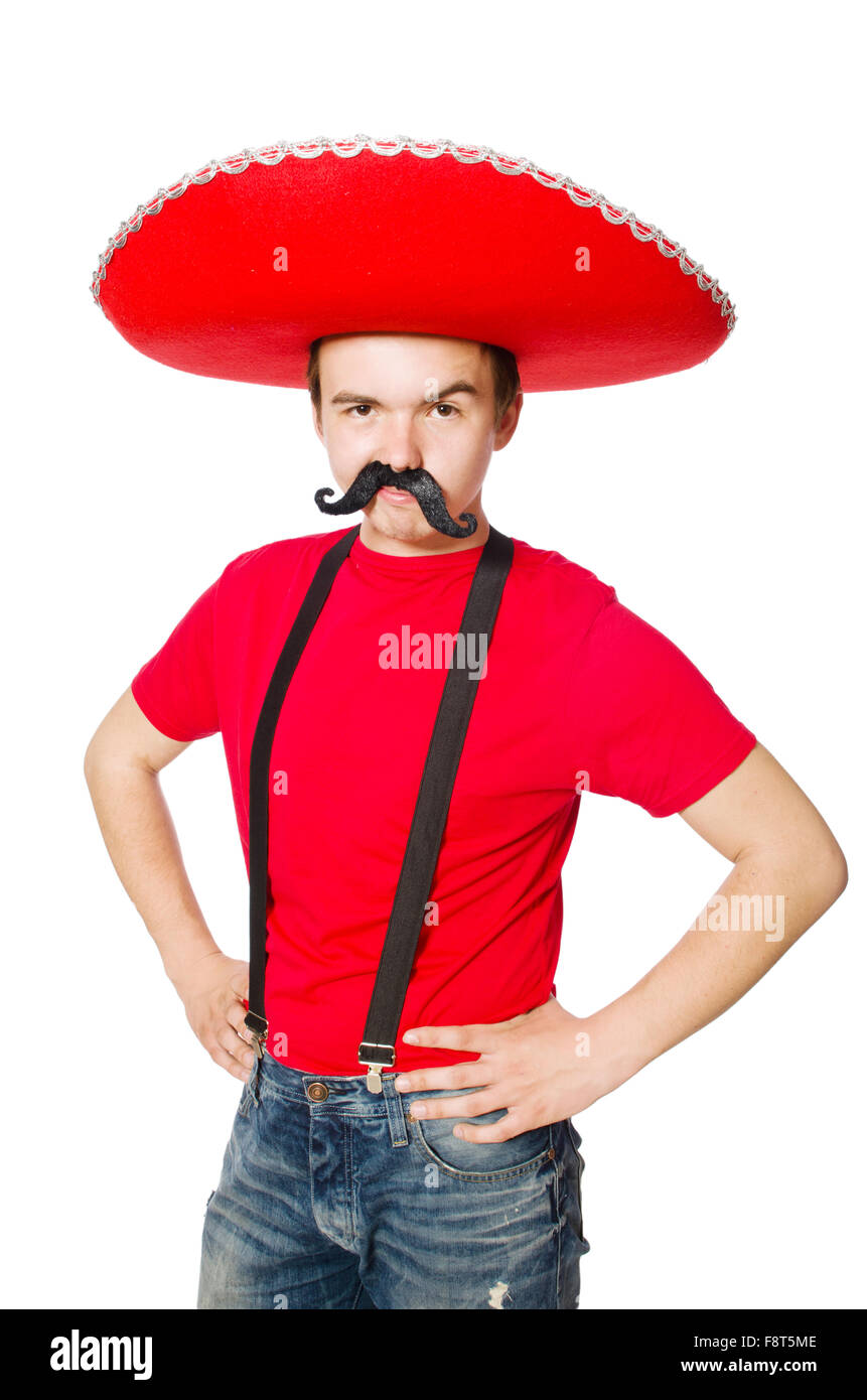 Funny mexican isolated on the white Stock Photo - Alamy