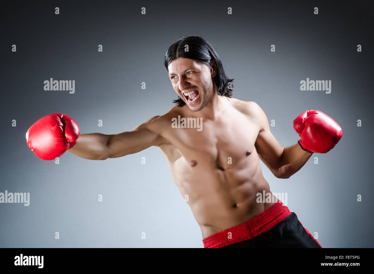 Martial arts fighter at the training Stock Photo - Alamy
