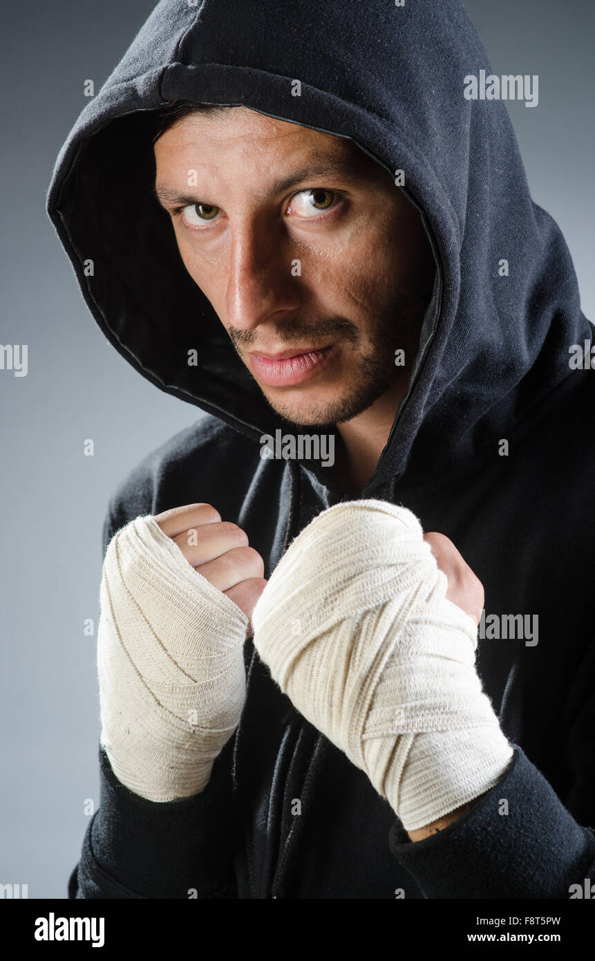 Martial arts fighter at the training Stock Photo - Alamy
