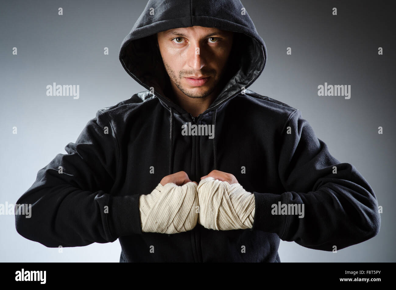 Martial arts fighter at the training Stock Photo - Alamy