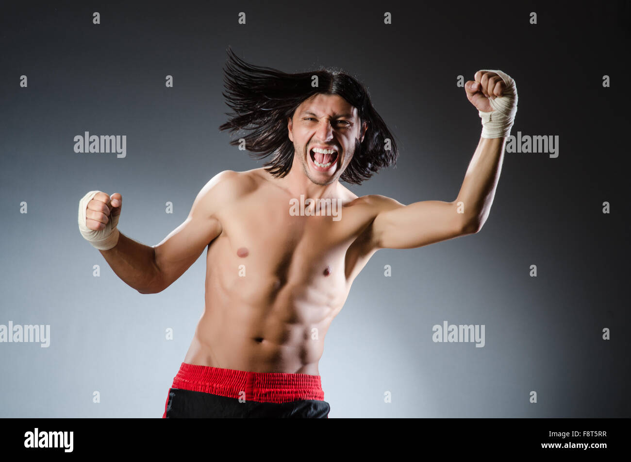 Ripped martial arts expert at training Stock Photo - Alamy