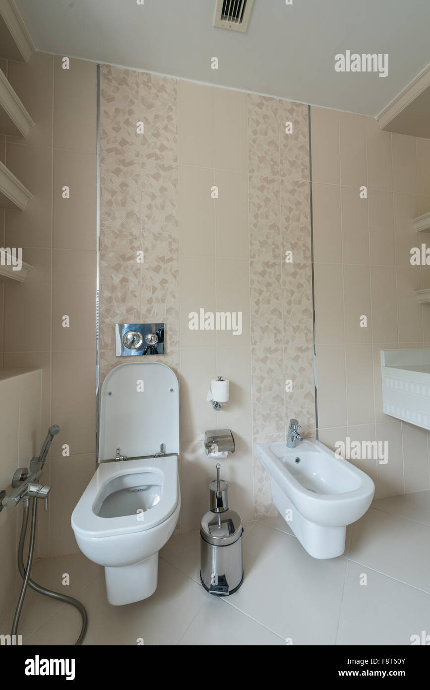 Toilet room in the modern interior Stock Photo - Alamy