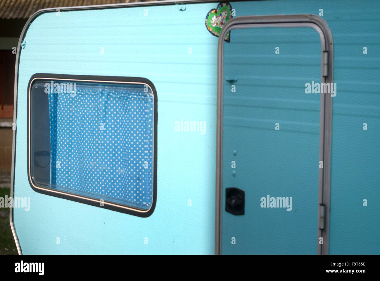 Blue caravan retro hi-res stock photography and images - Alamy