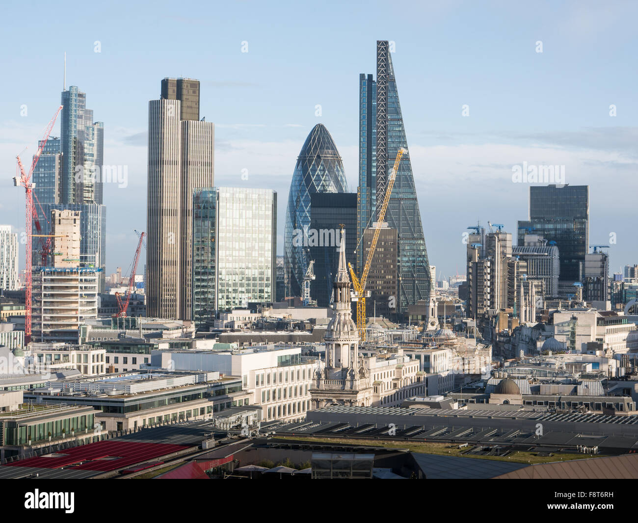 New buildings under construction in the City of London as seen from St ...