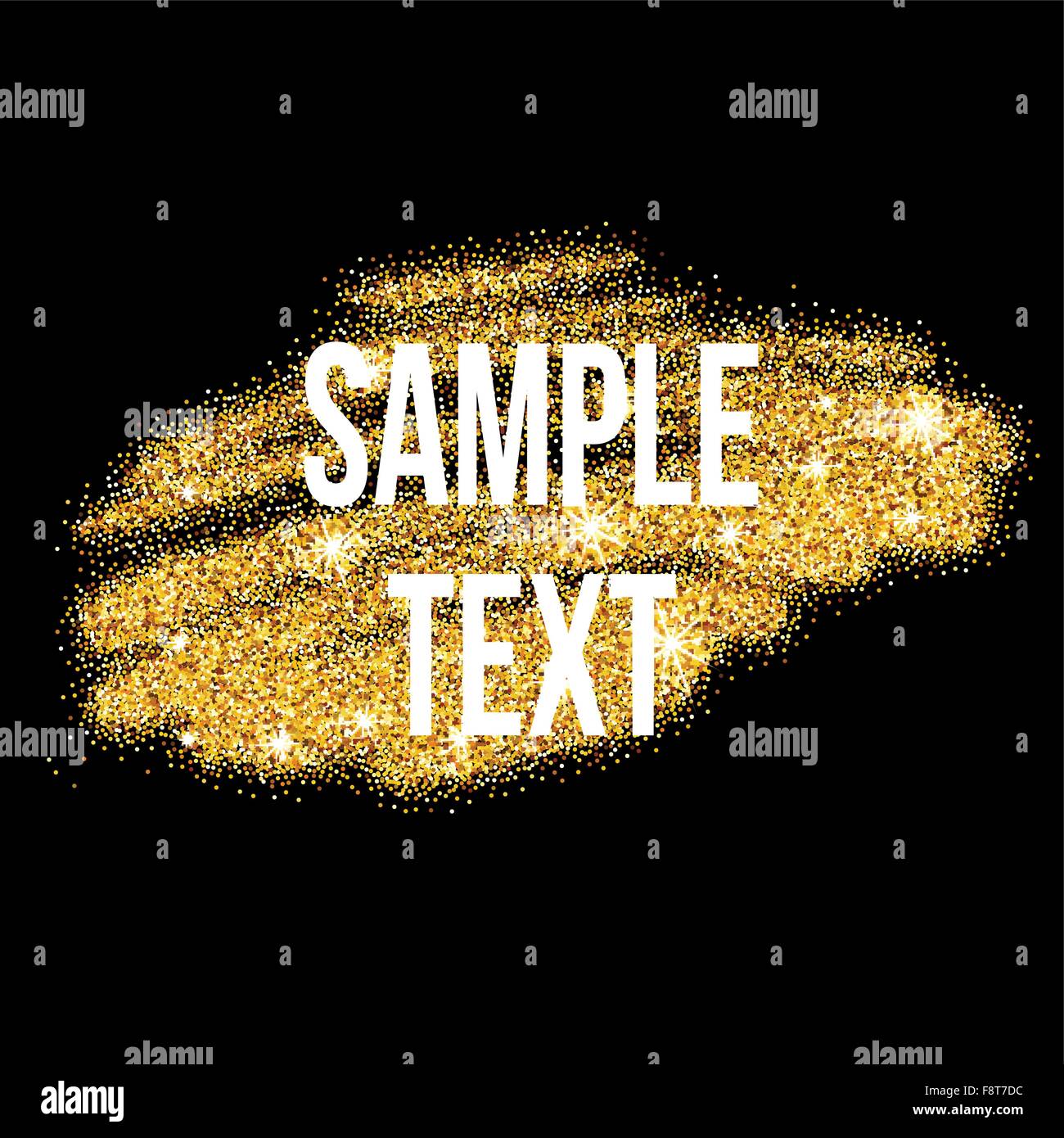 Golden sparkles brushstroke background. Vector illustration Stock ...