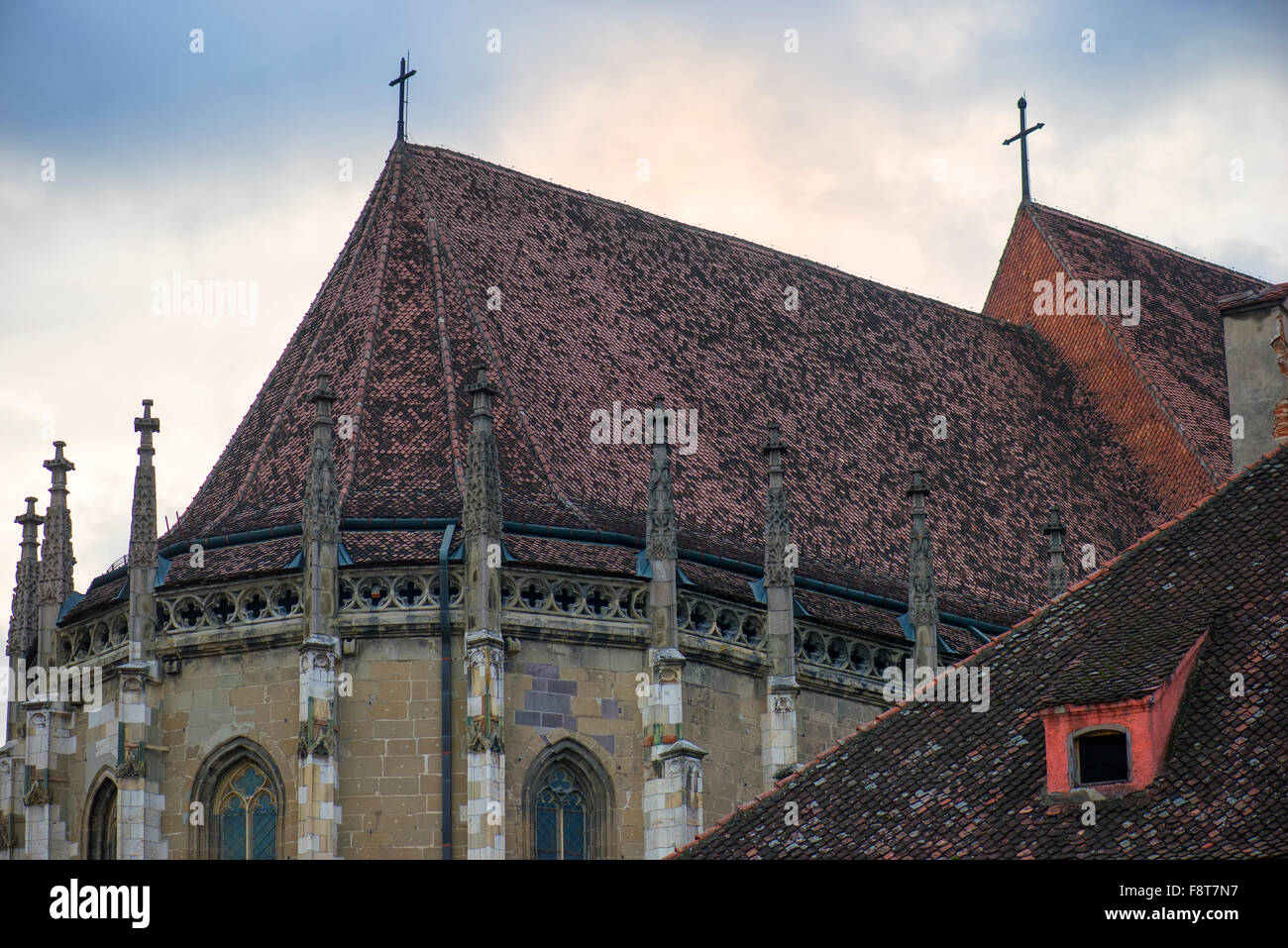 Black church (Biserica Neagra) in Brasov, Transylvania, Romania Stock ...