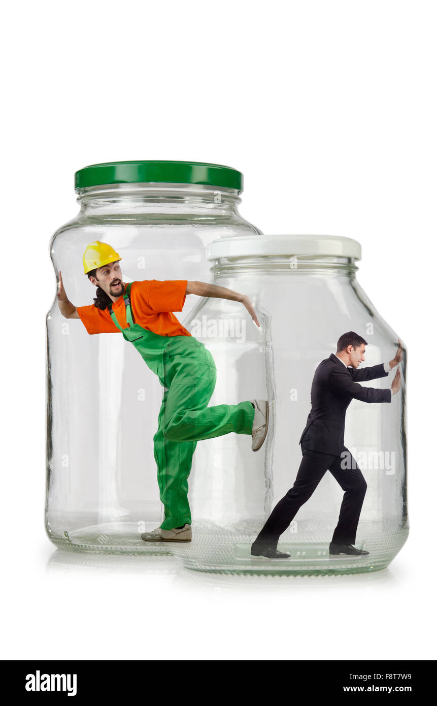 Glass empty jar isolated on white Stock Photo - Alamy