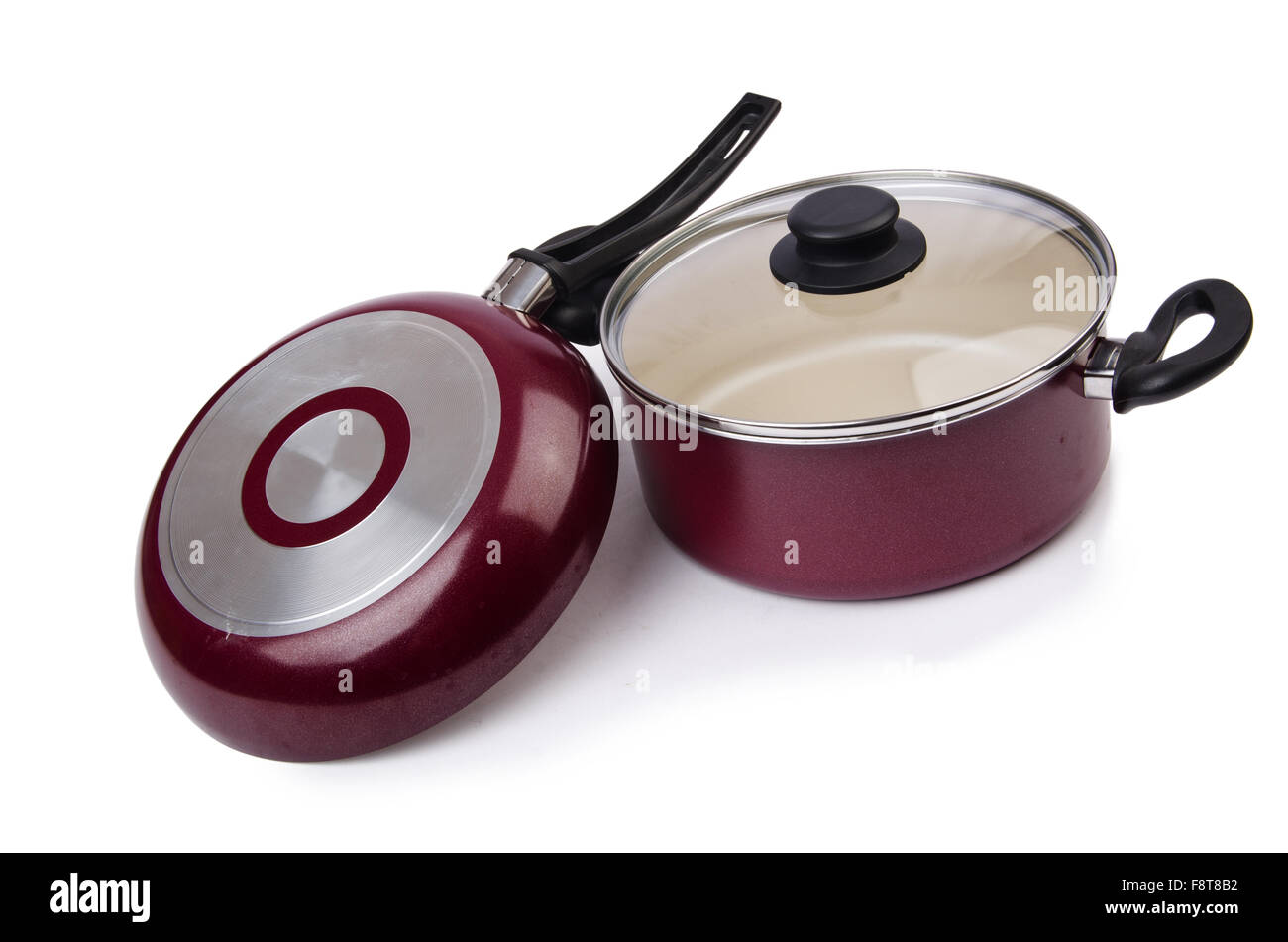 Kitchen utensils pan pot isolated on white Stock Photo - Alamy