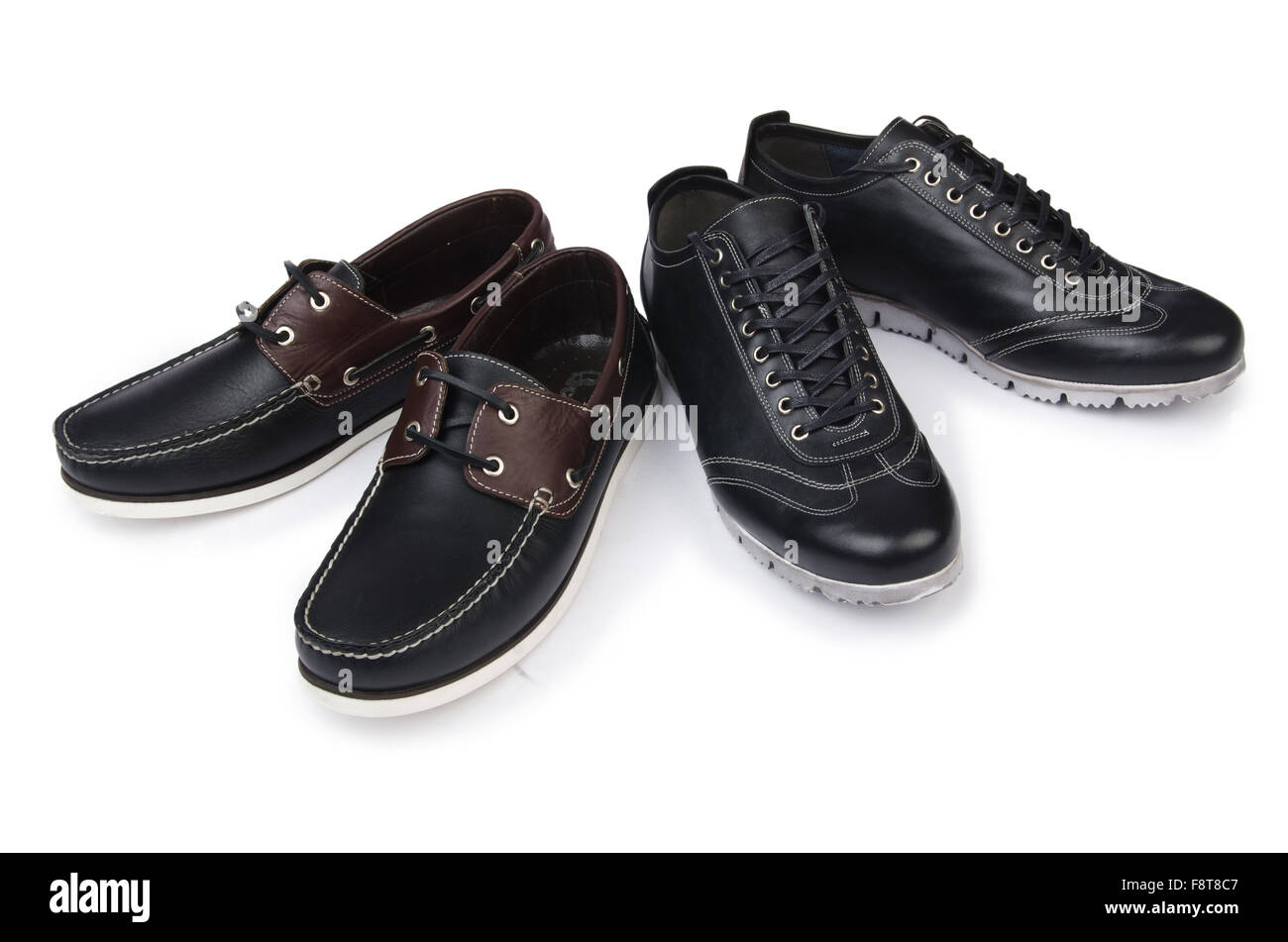 Male shoes isolated on white Stock Photo - Alamy