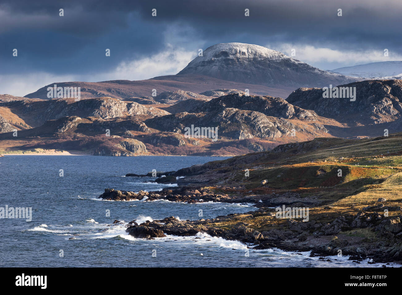 View of Sail Mhor from First Coast, Gruinard Bay, Wester Ross, Highland ...