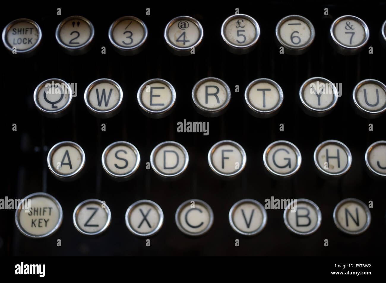 Old typewriter keys Stock Photo - Alamy