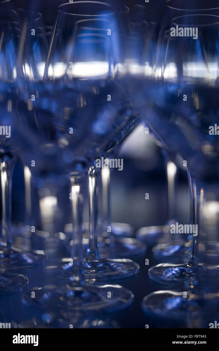 Empty wine glasses Stock Photo - Alamy