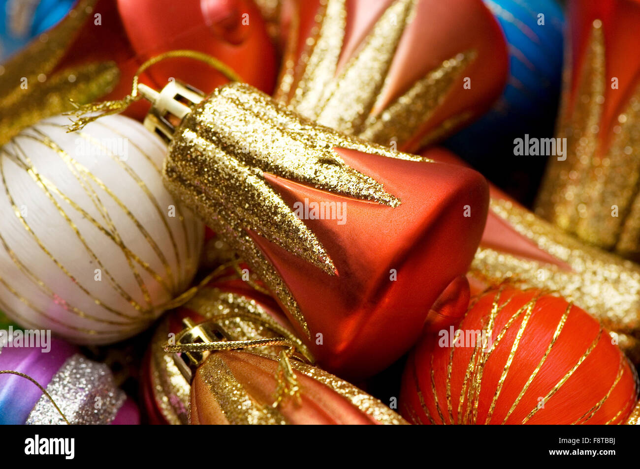 Christmas decorations in festive holiday concept Stock Photo - Alamy