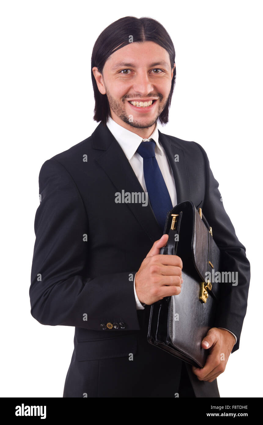 Young businessman isolated on the white background Stock Photo - Alamy
