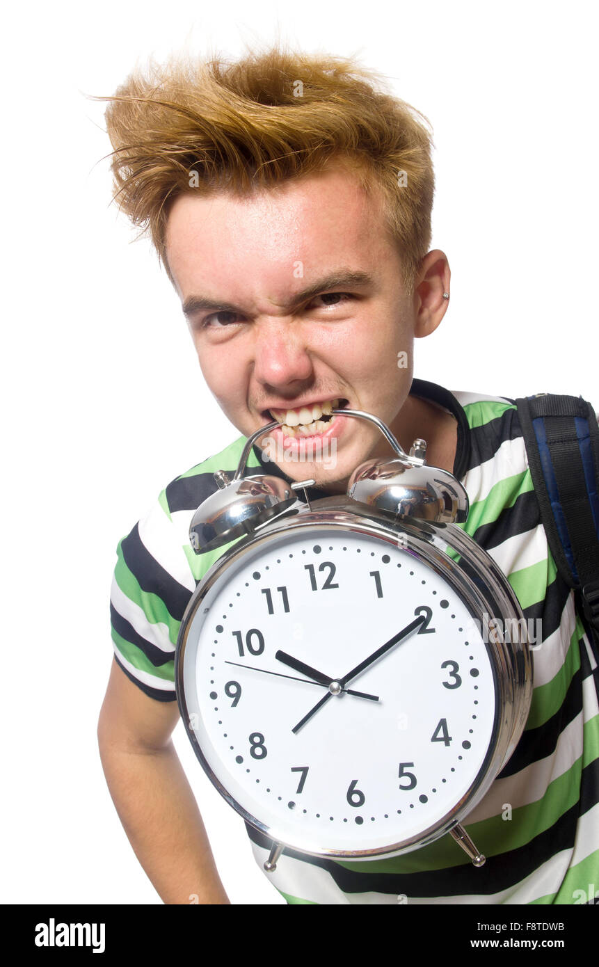 Student being late with his deadlines Stock Photo - Alamy