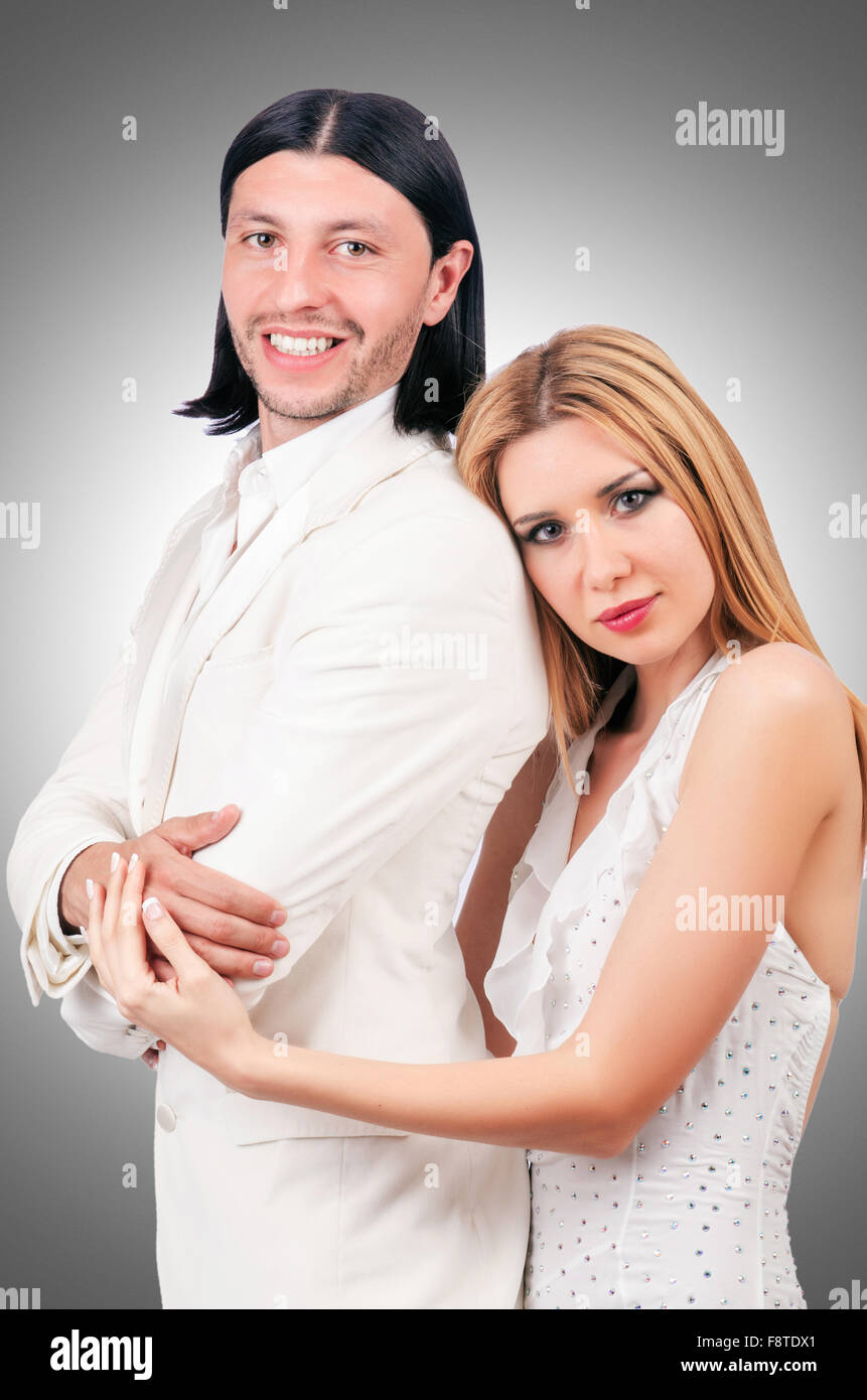 Pair of man and woman in love Stock Photo - Alamy