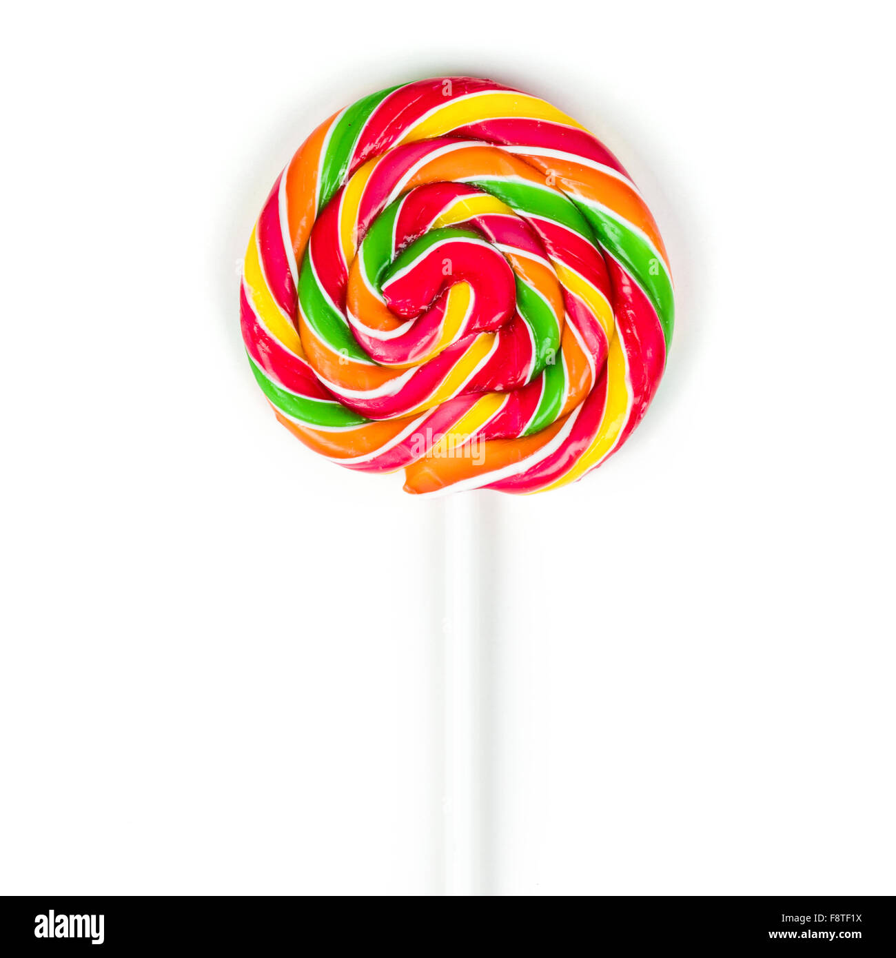 Colorful lollipop isolated on white background Stock Photo - Alamy