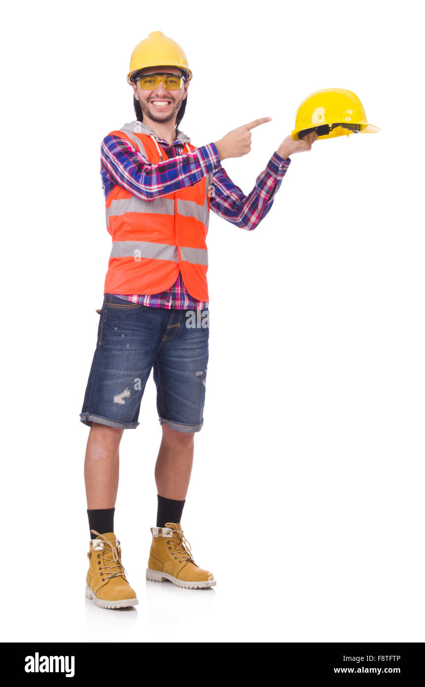 Foreman isolated on white Stock Photo - Alamy