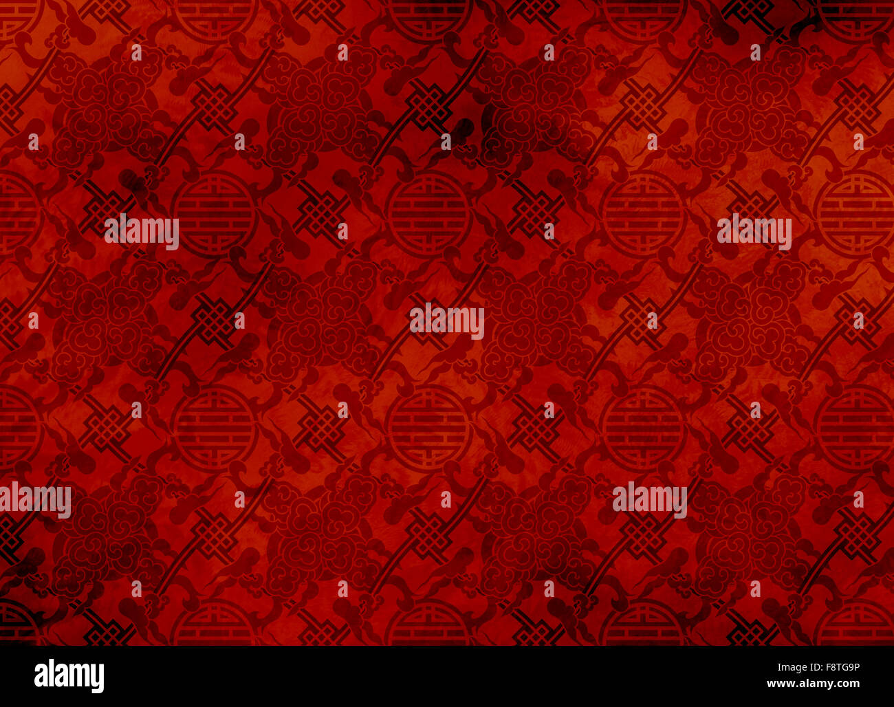 Chinese red textured pattern in filigree for background or wallpaper ...