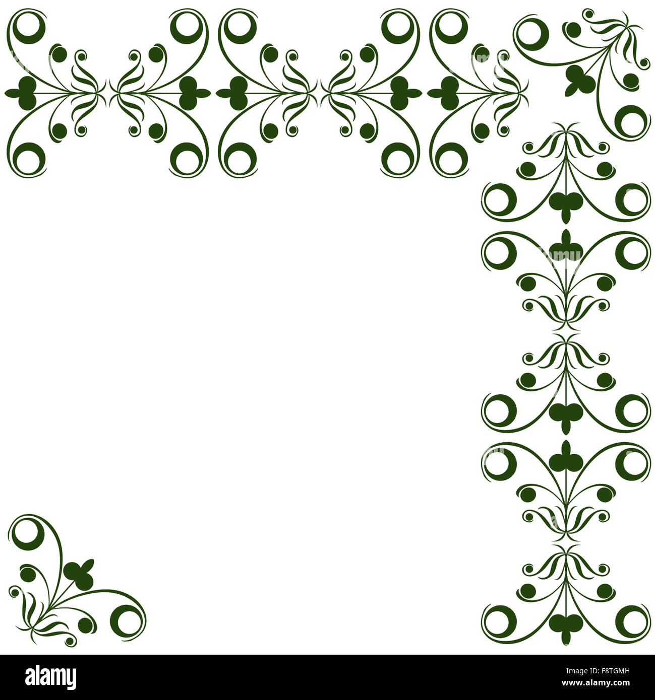Green floral traditional wallpaper Cut Out Stock Images & Pictures - Alamy