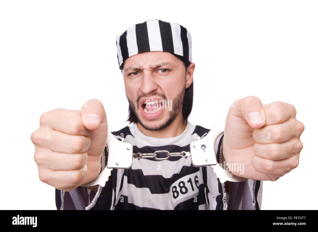 Prison inmate isolated on the white background Stock Photo - Alamy