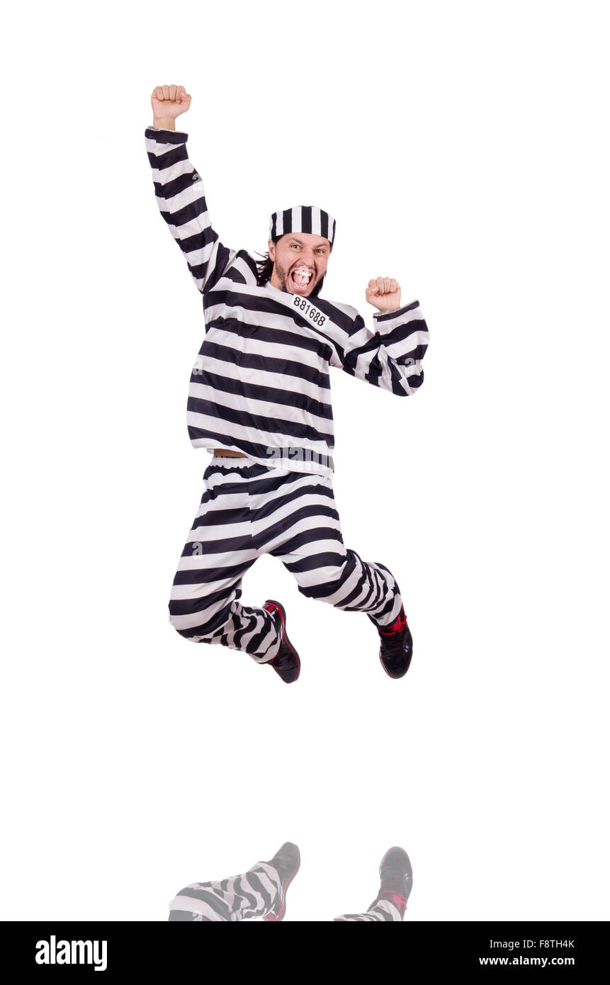 Prison inmate isolated on the white background Stock Photo - Alamy