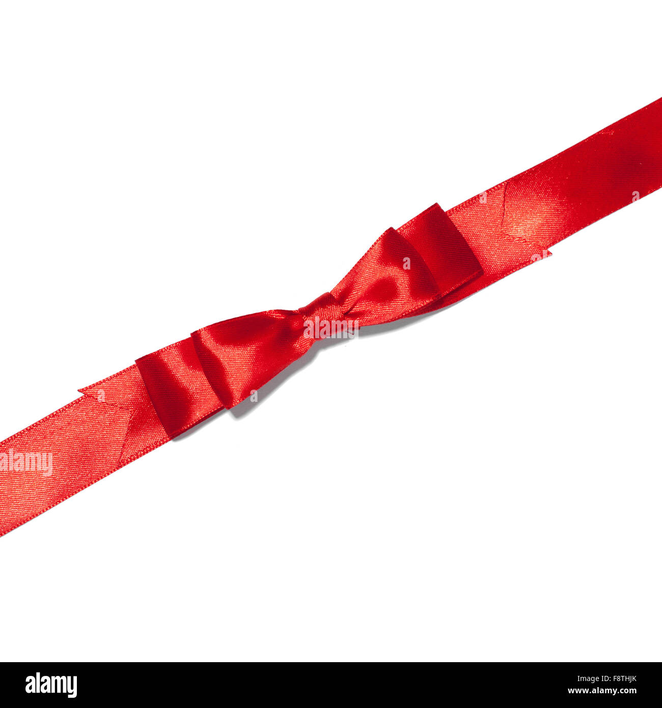 Shiny red satin ribbon Stock Photo - Alamy