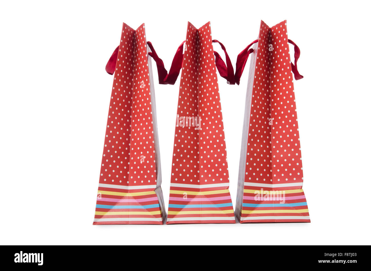 Gift bags isolated on the white background Stock Photo - Alamy