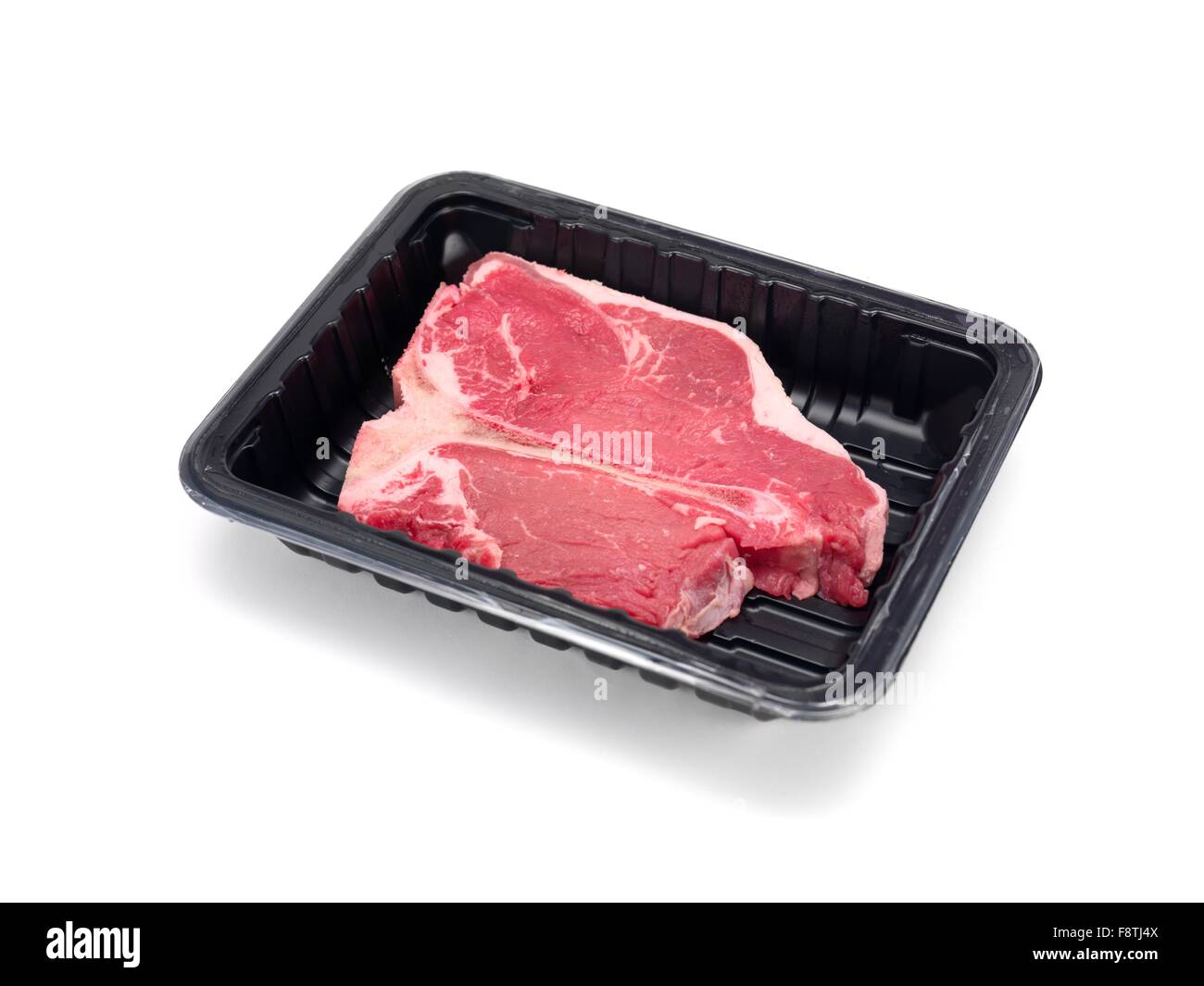 Packaged T Bone Steak Stock Photo - Alamy