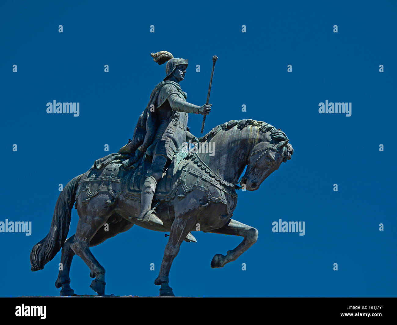Bronze statue of King John riding a horse Stock Photo - Alamy