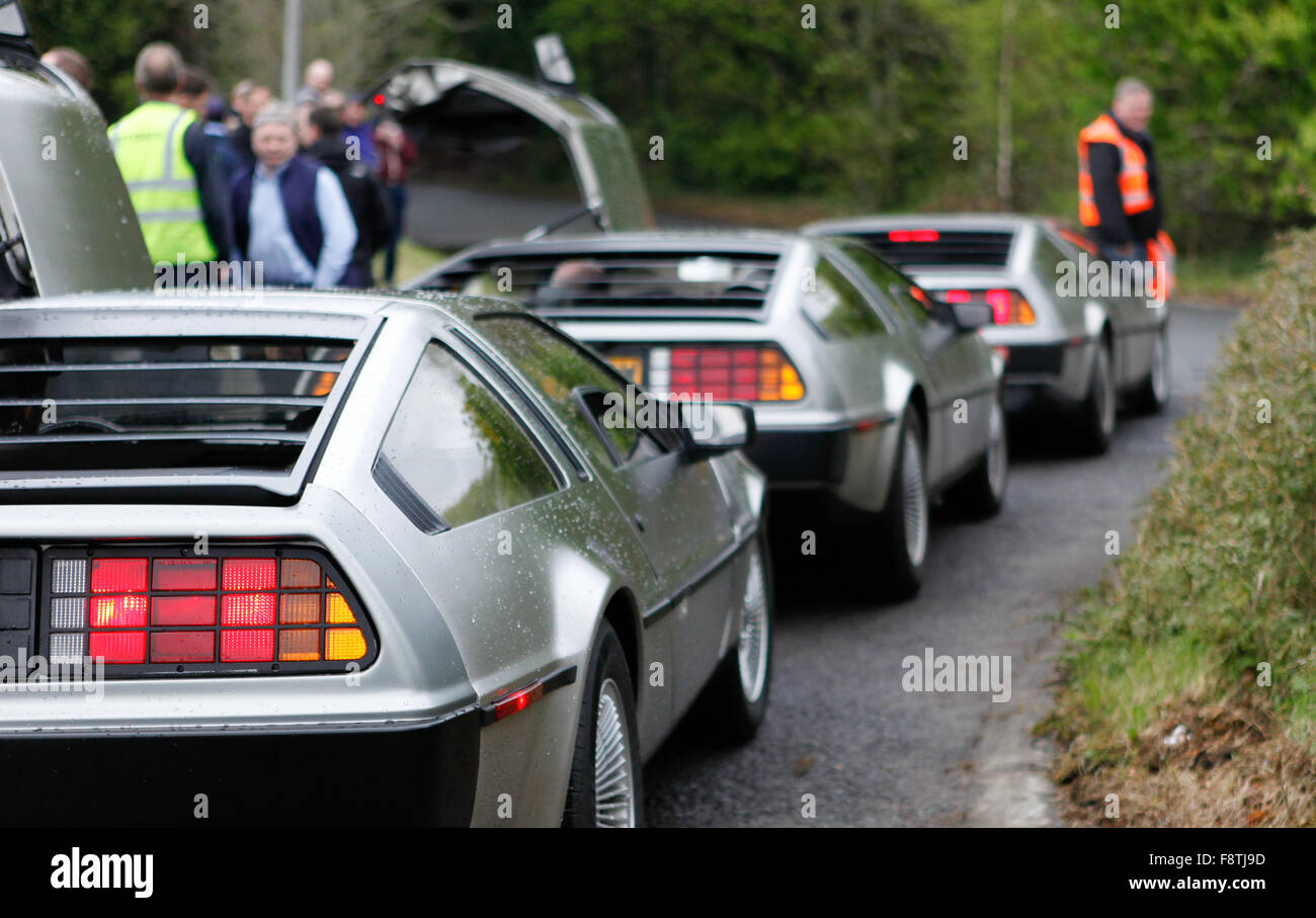 DeLorean cars return to the original Dunmurry Factory in Belfast where ...