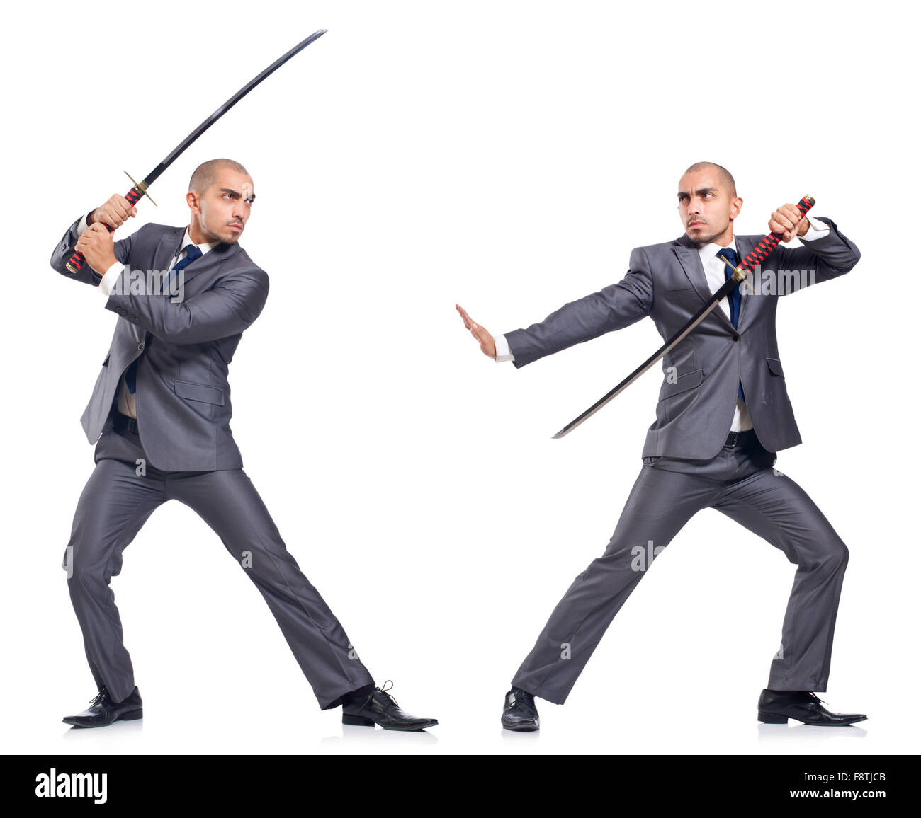 Two men fight suit Cut Out Stock Images & Pictures - Alamy