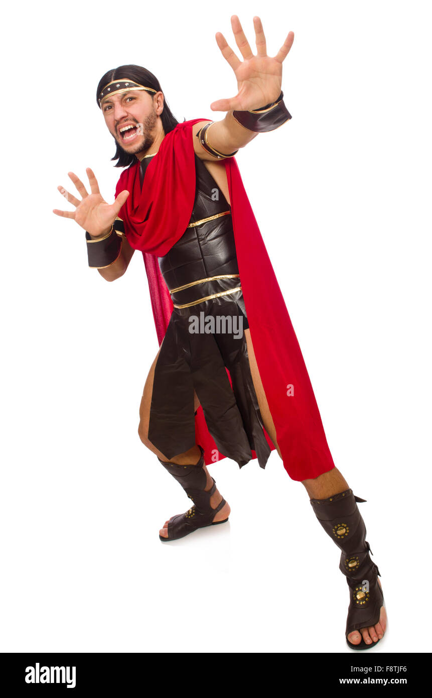 Gladiator isolated on white Stock Photo - Alamy