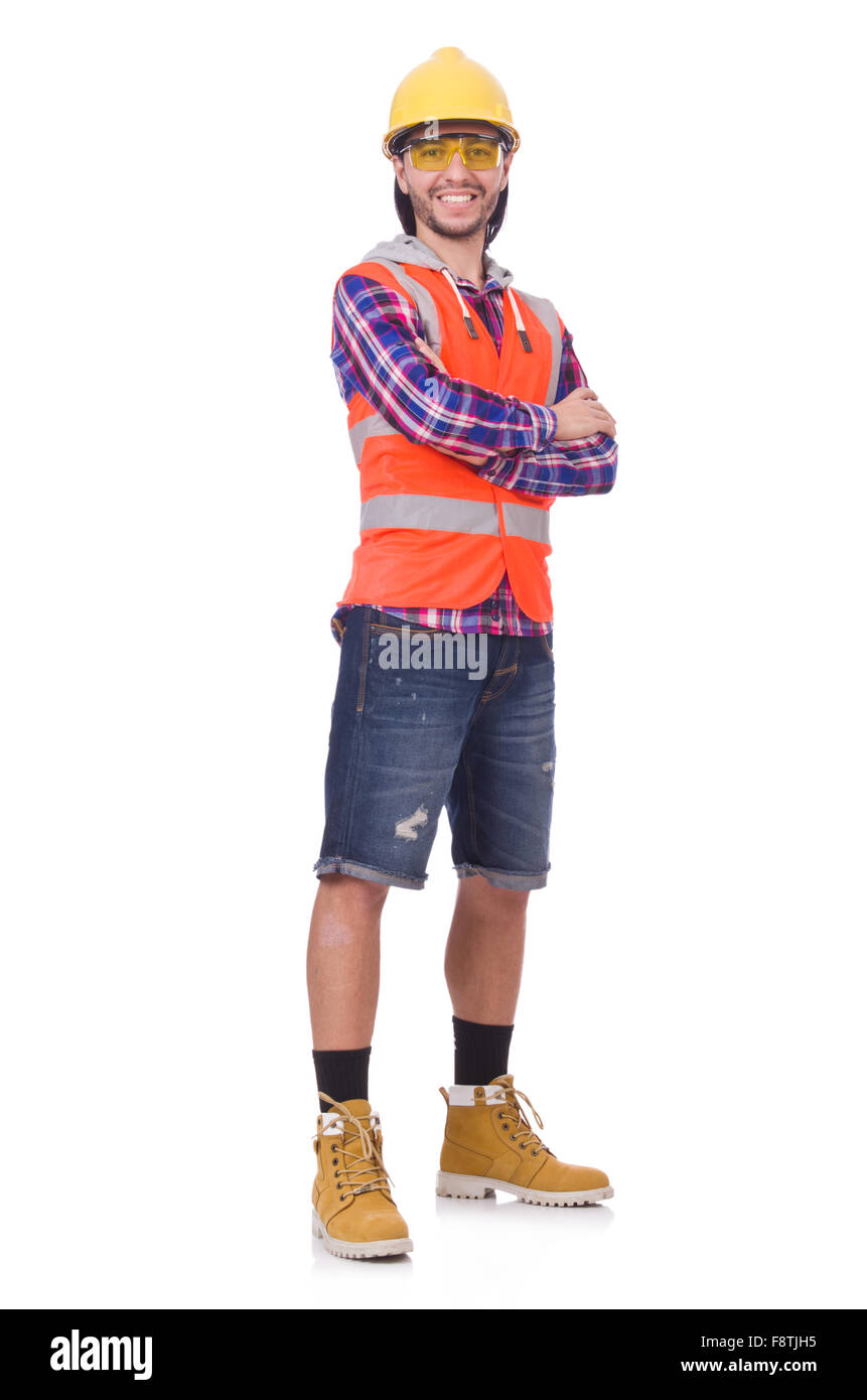 Foreman isolated on white Stock Photo - Alamy