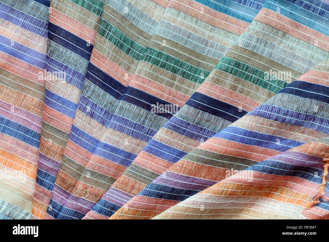 Colored Striped Fabric Background Stock Photo - Alamy