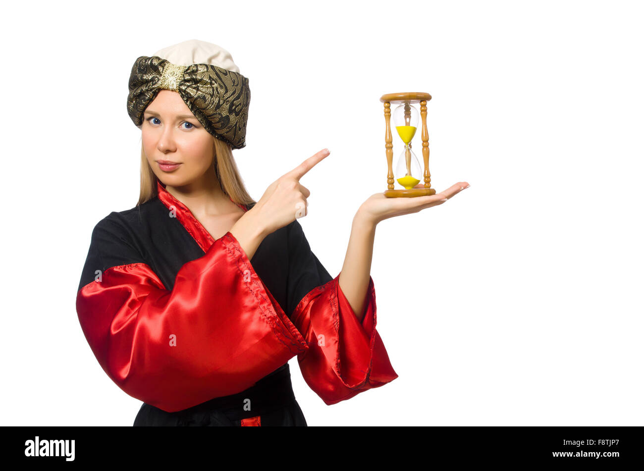 Female magician isolated on white Stock Photo - Alamy