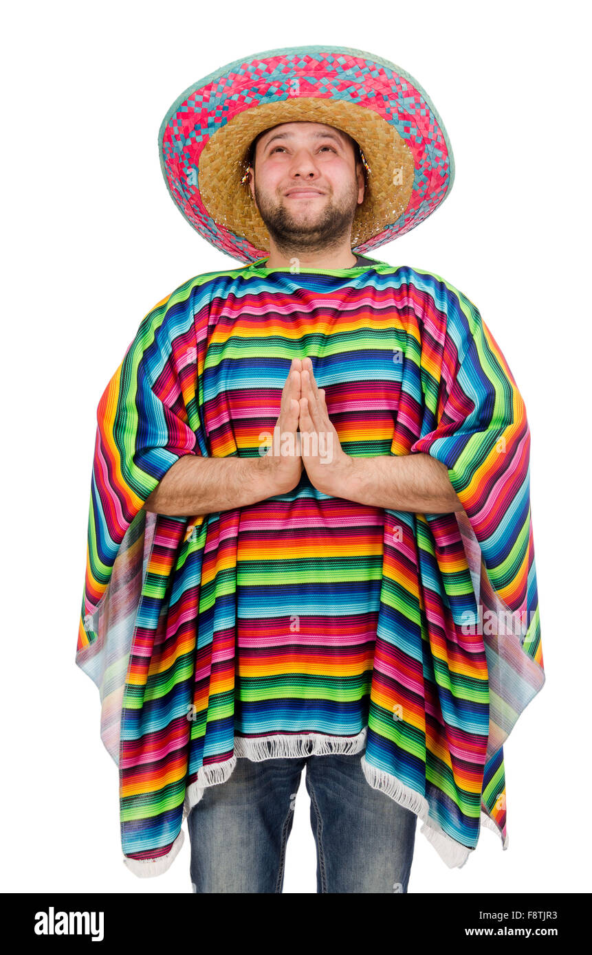 Funny mexican isolated on white Stock Photo - Alamy