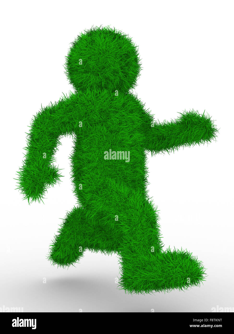 running person on white background. Isolated 3D image Stock Photo - Alamy