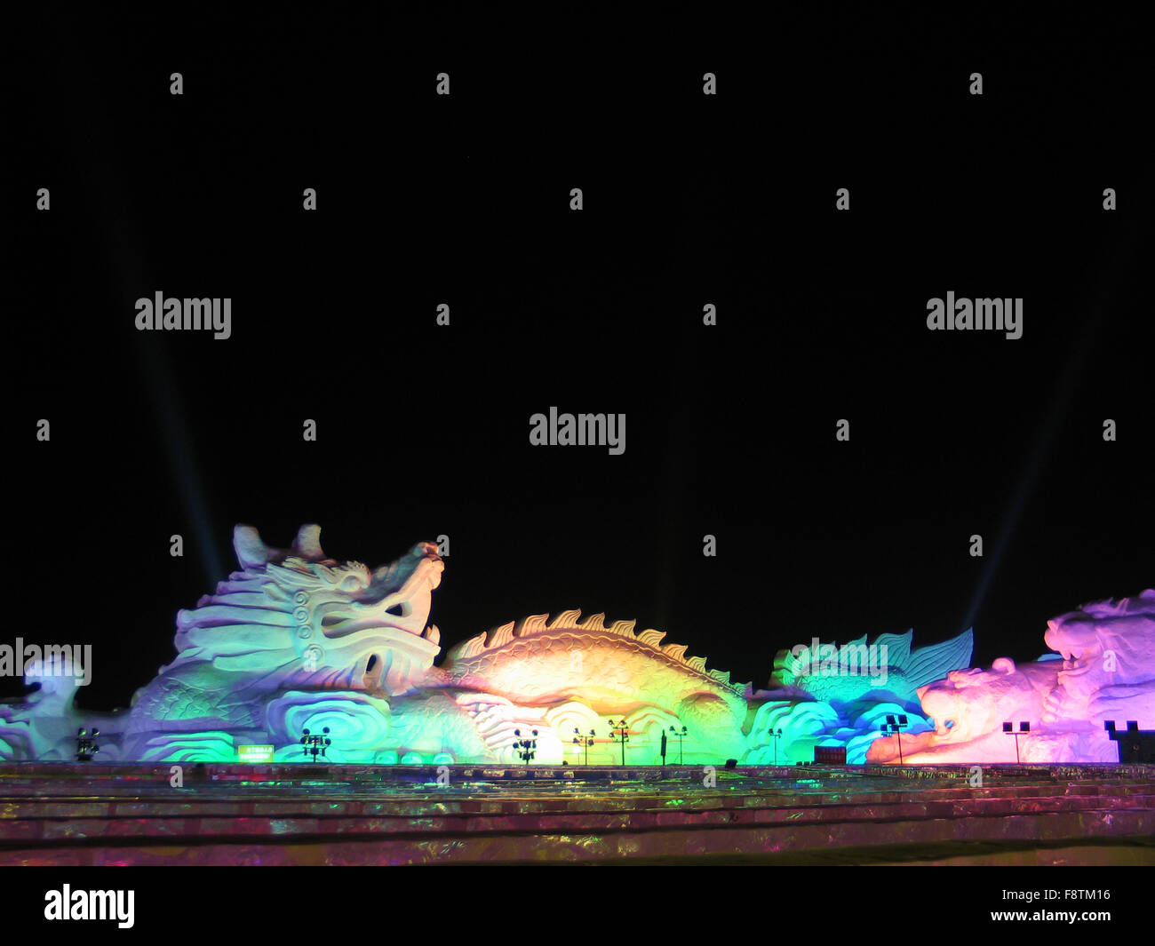 Dragon made of ice Stock Photo - Alamy