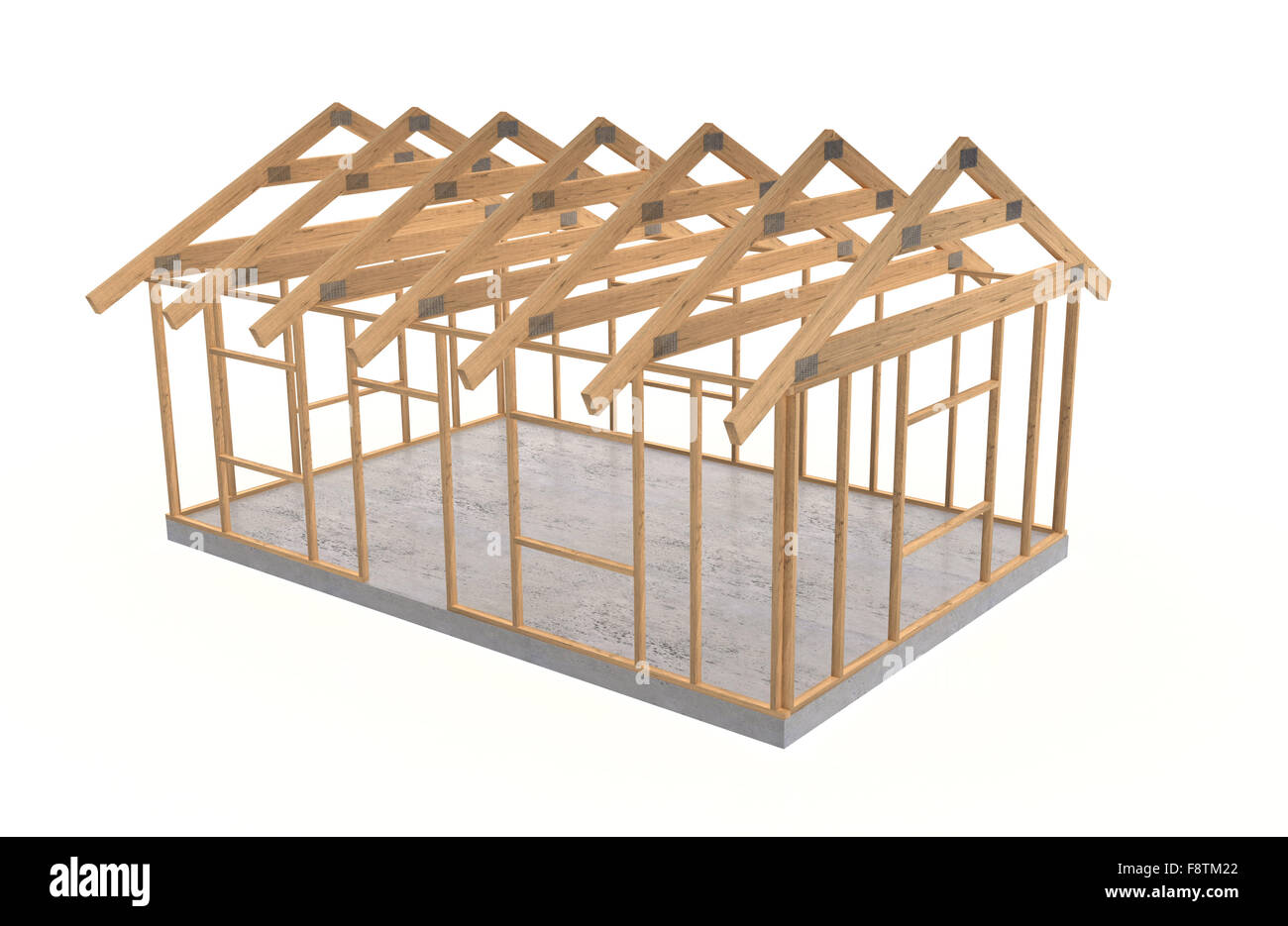 Wood house frame Stock Photo - Alamy