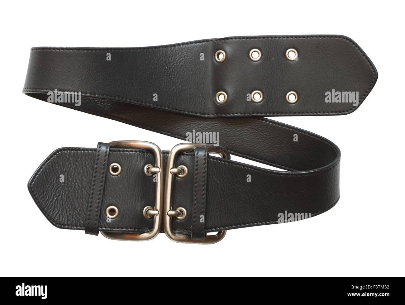 Black Leather Belt Stock Photo - Alamy