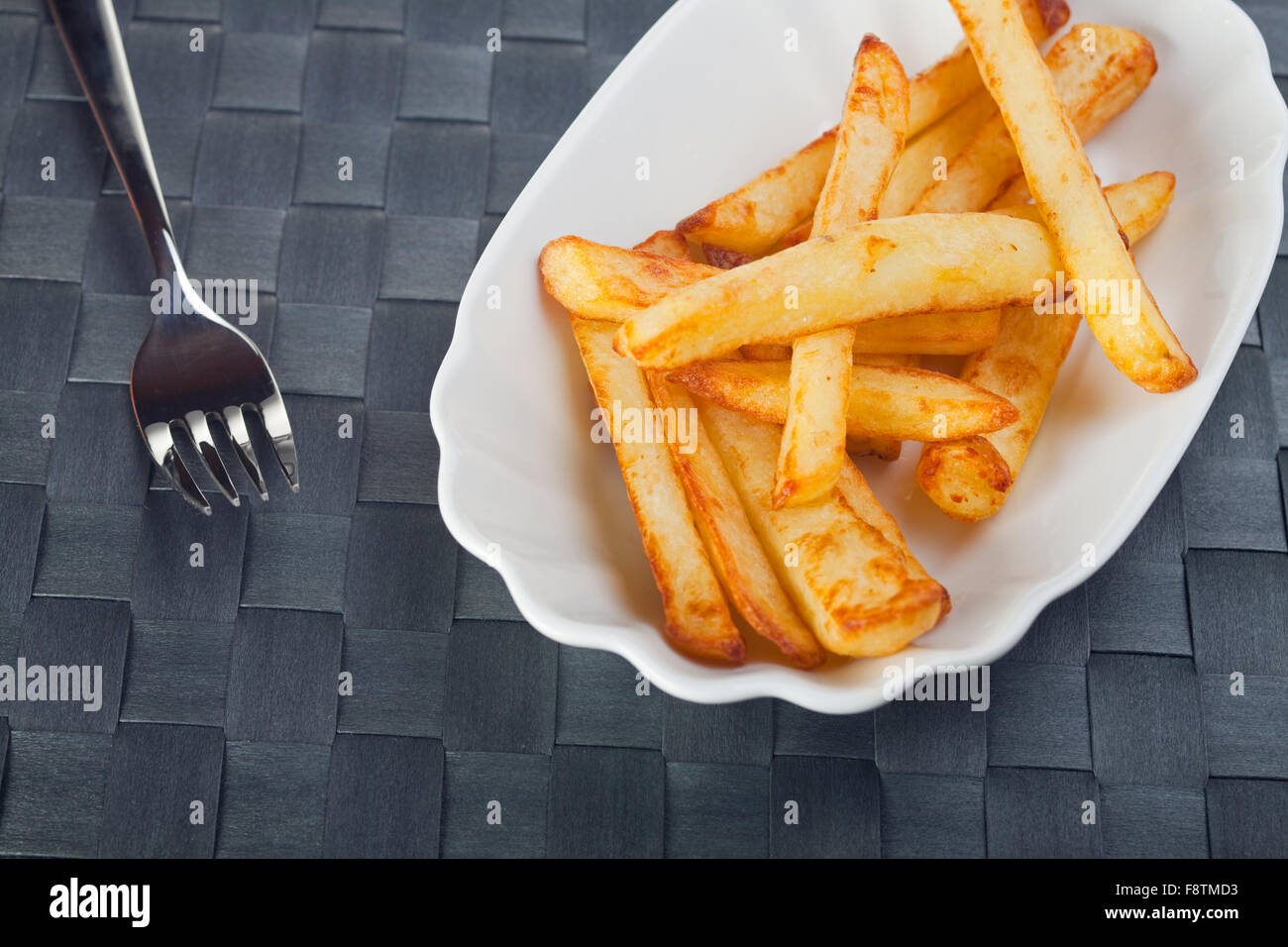 french fries on a typical plate Stock Photo - Alamy